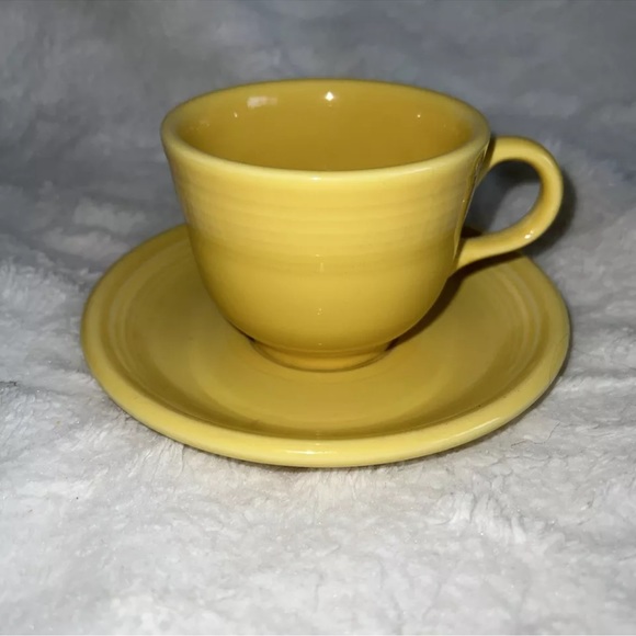 Fiestaware | Dining | Fiesta Cup And Saucer Sunflower Usa Homer ...